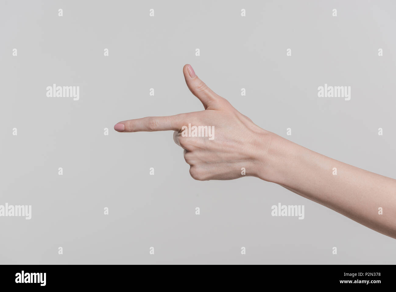 Hand pointing at something hi-res stock photography and images - Alamy