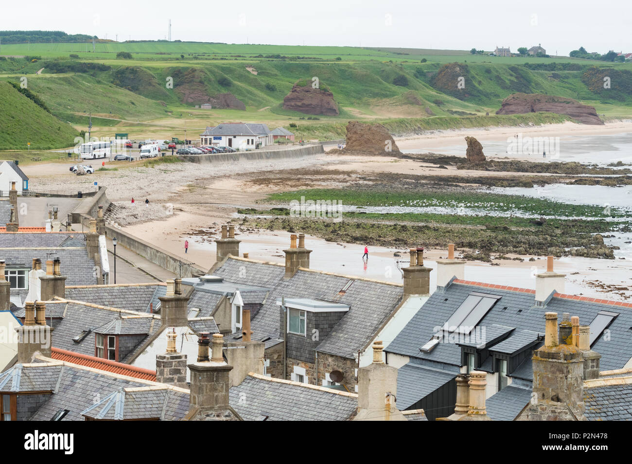 Cullen and Cullen Beach, Moray Firth, Scotland, UK Stock Photo - Alamy