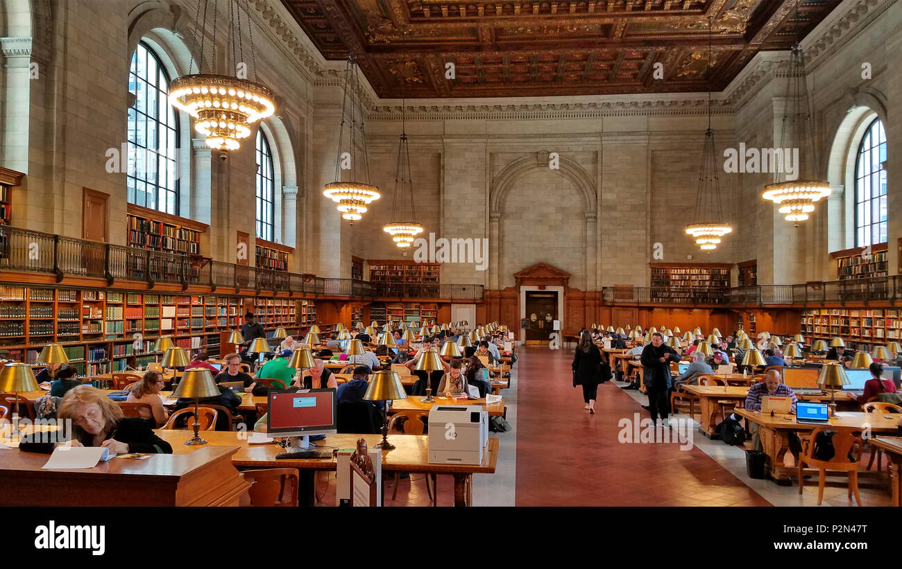 USA; American; New York; Manhattan; Midtown; Public Library; The Rose ...