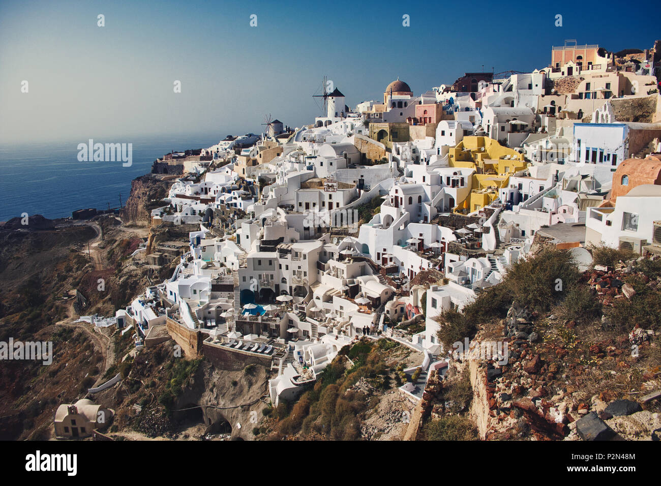 Santorini oia castle hi-res stock photography and images - Alamy