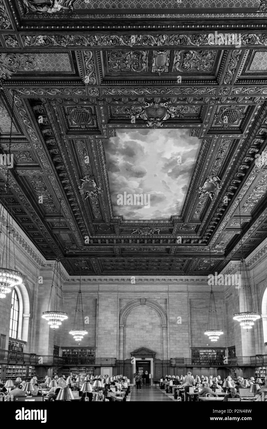 USA, American, New York, Manhattan, Midtown, Public Library, The Rose ...
