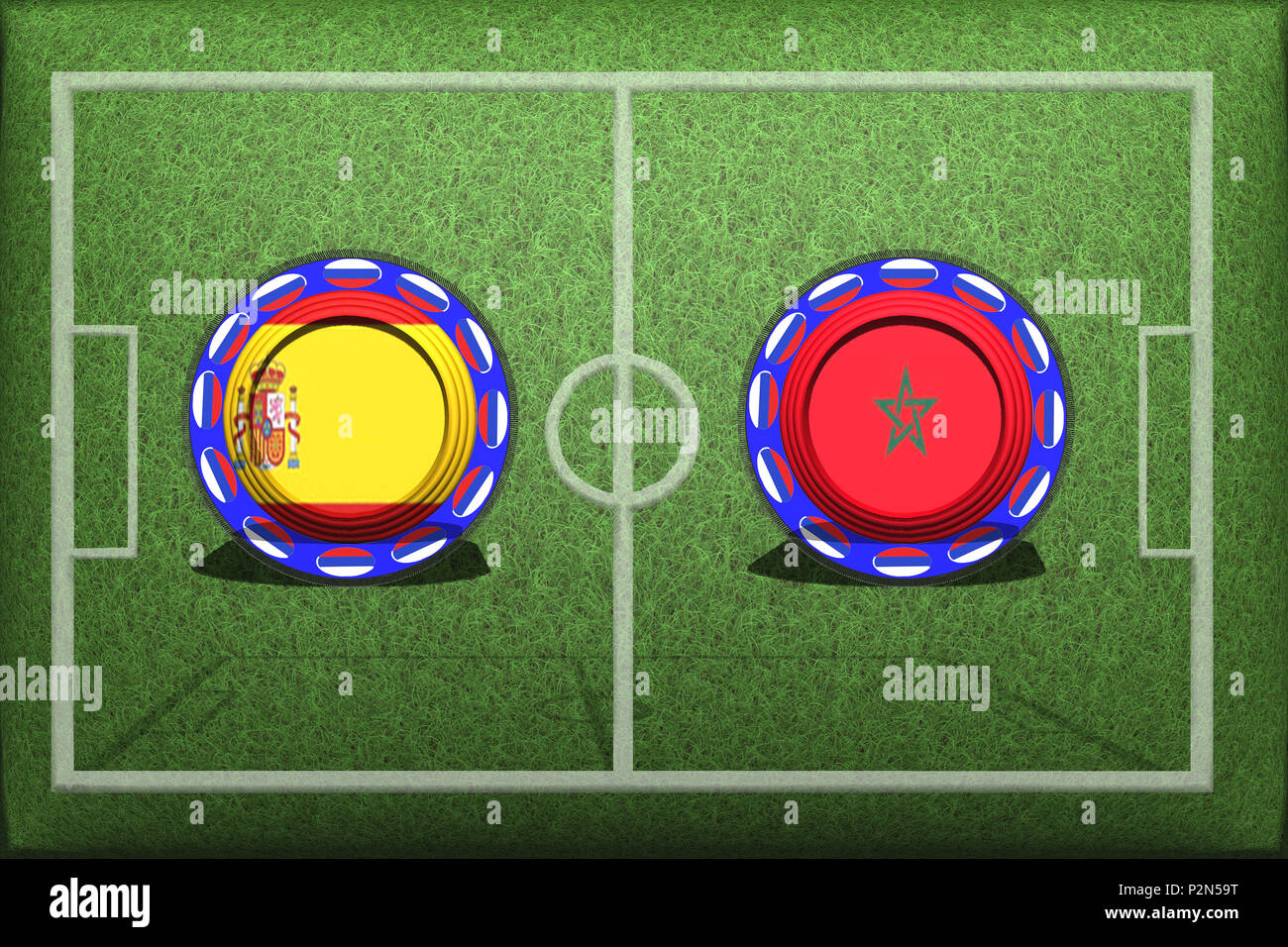 Screening and blur so desired Football competition between national ...