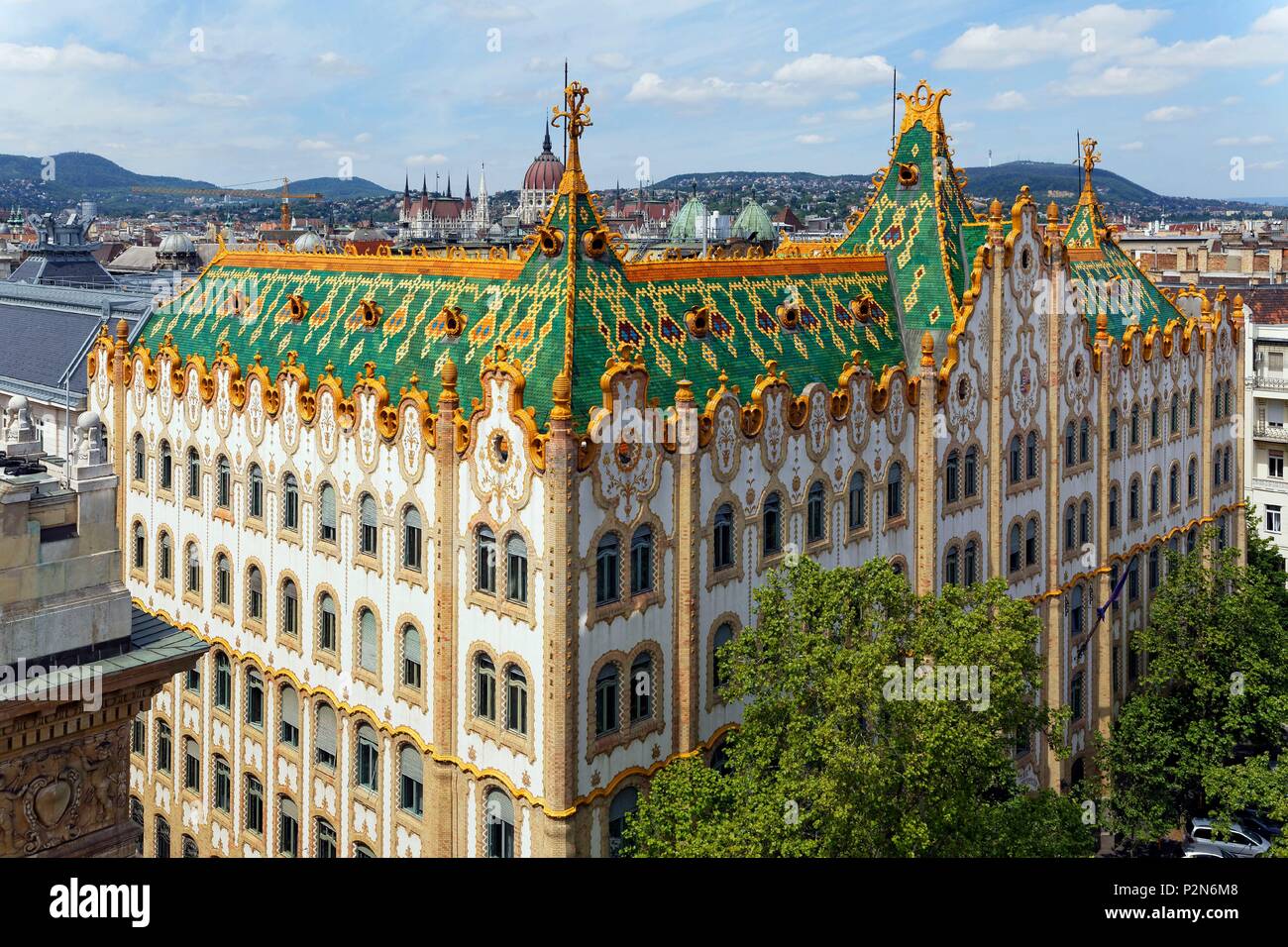 Budapest, Hungary, area classified as World Heritage, the roof of the ...