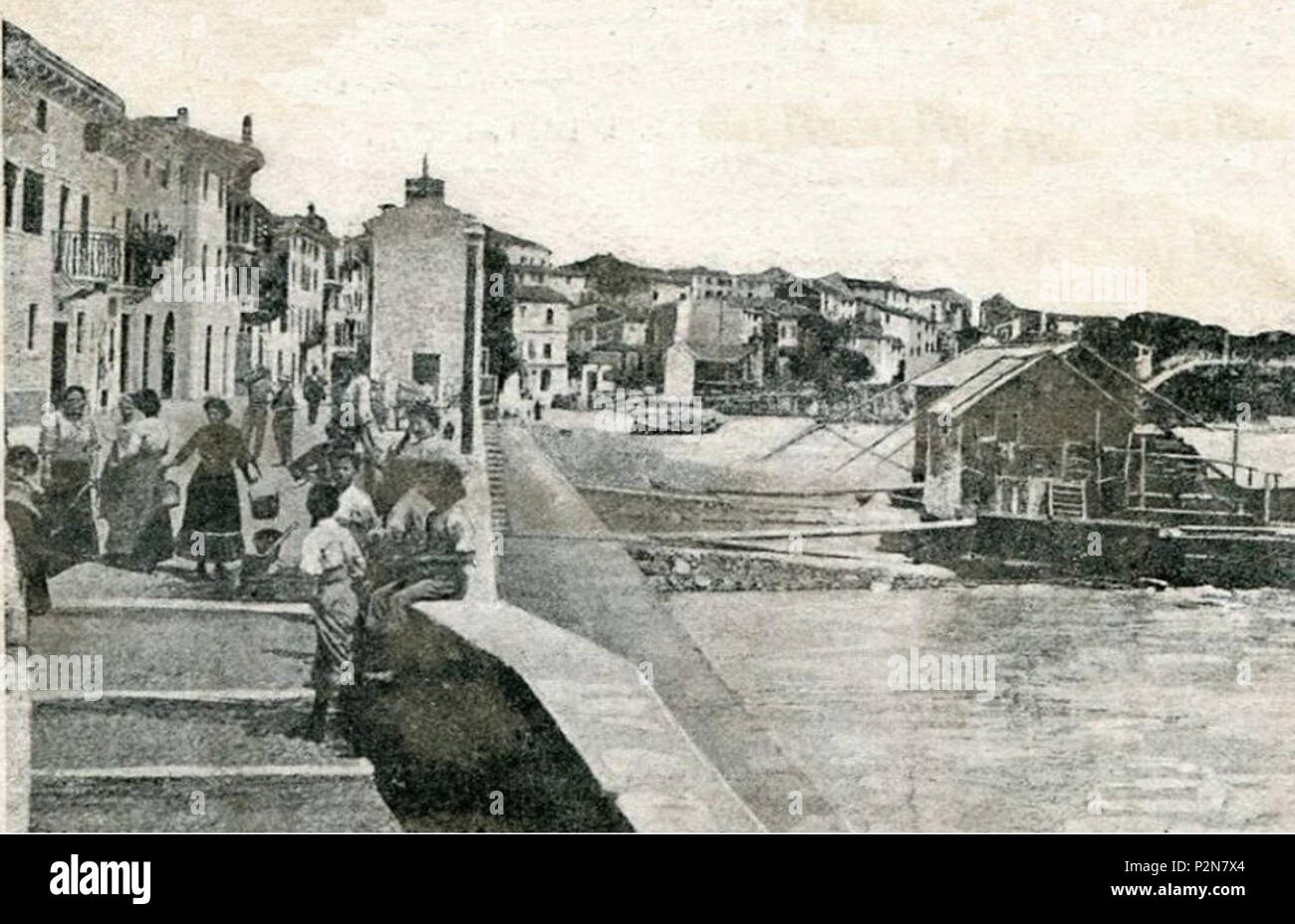 . Italiano: Pescantina (provincia di Verona) in una foto d'epoca ...