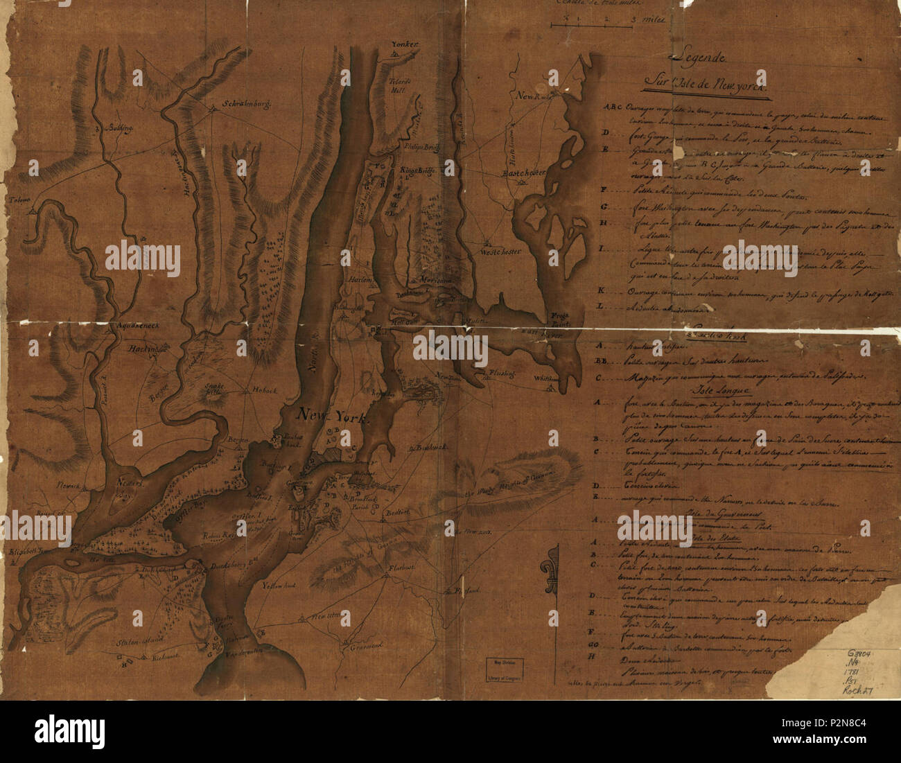 (Plan de New-York et les environs. LOC gm71000992 Stock Photo - Alamy