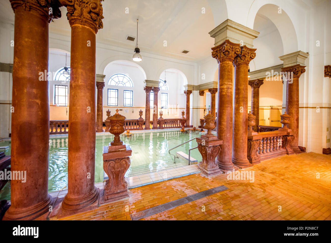 Szechenyi medicinal bath in Budapest Stock Photo - Alamy