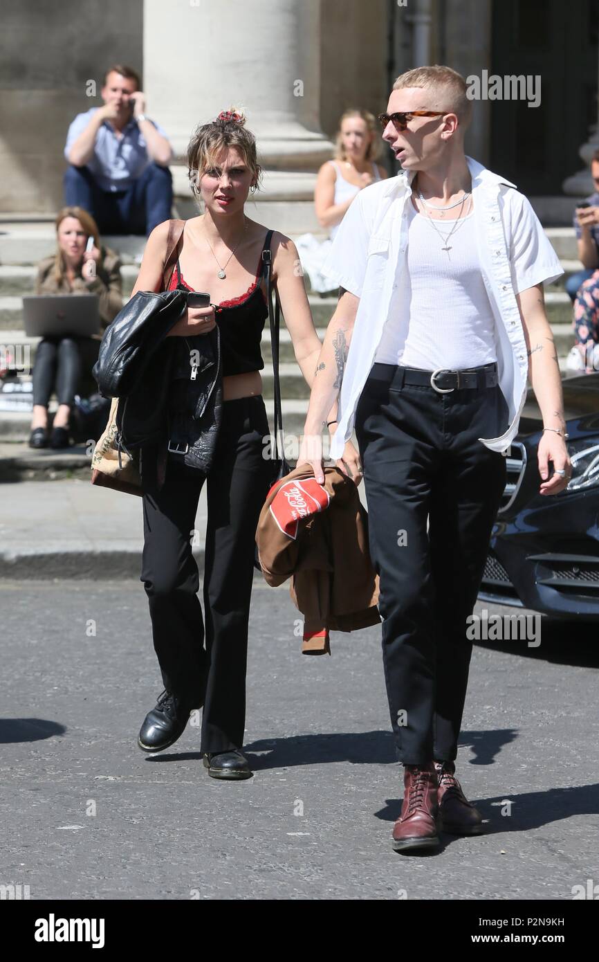 Ellie Rowsell and Theo Ellis of group Wolf Alice seen leaving Radio 1 ...