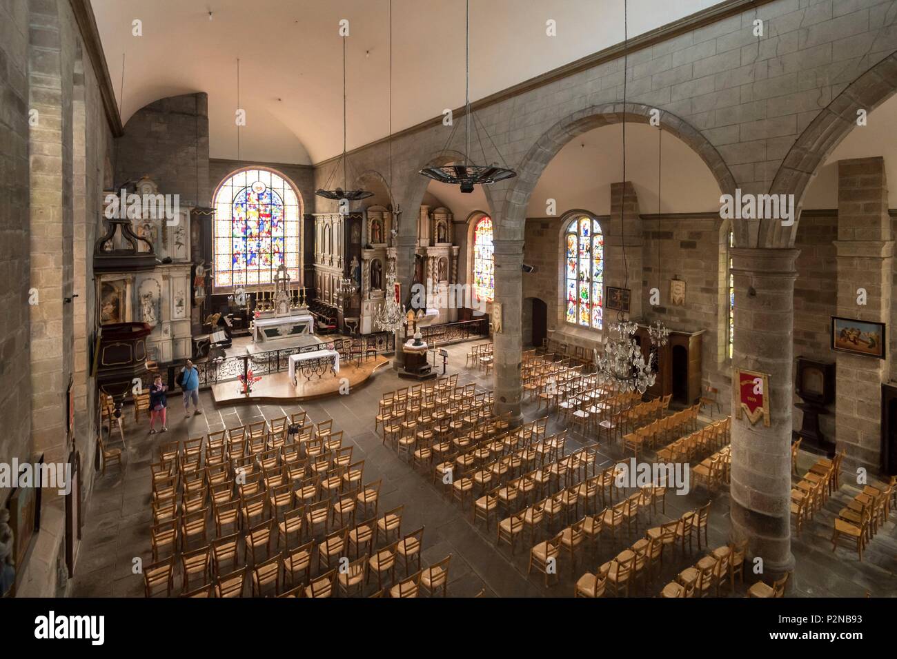 France, Cotes d'Armor, Moncontour, Saint-Mathurin church Stock Photo ...