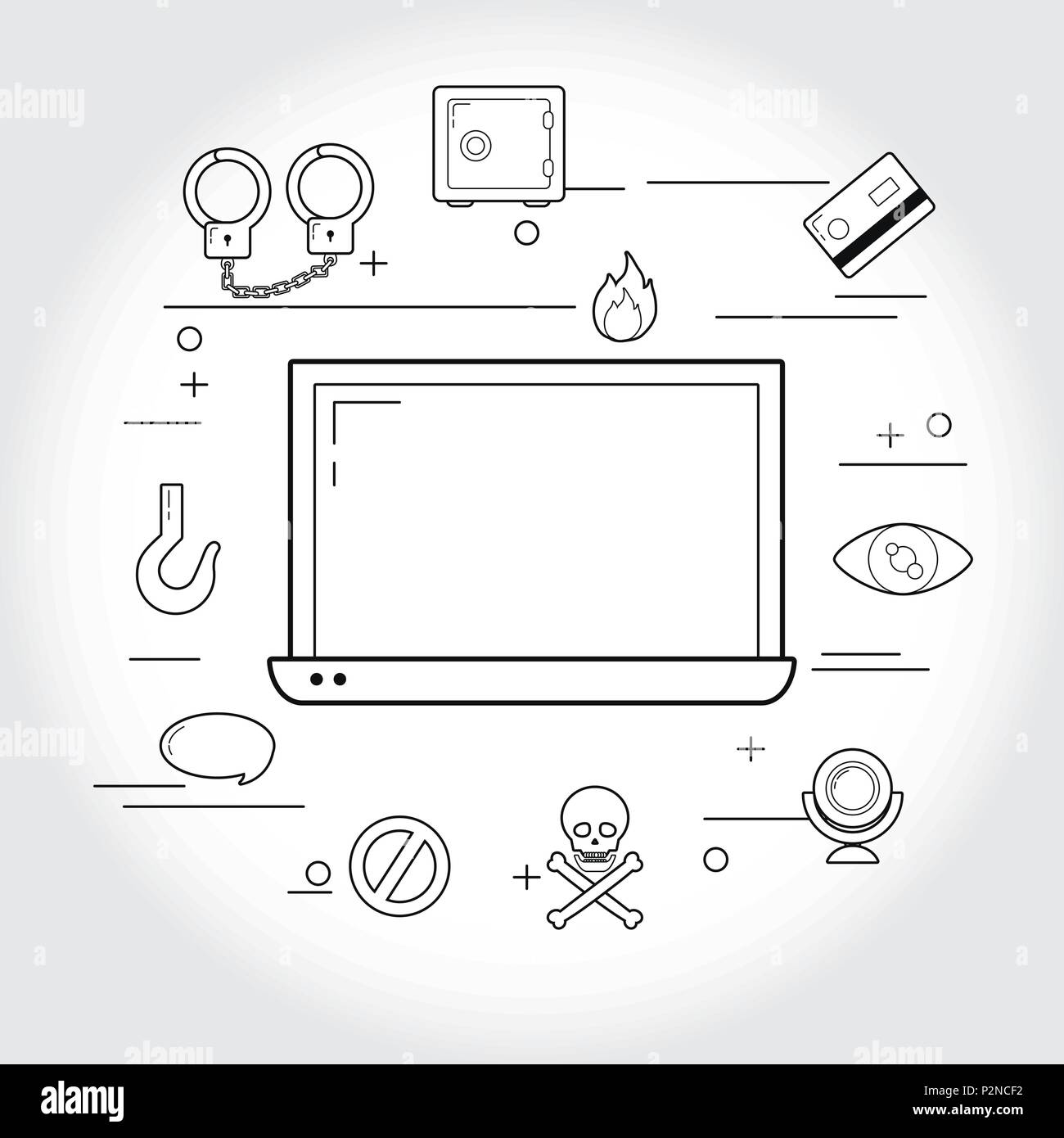 Cyber security symbols Stock Vector Image & Art - Alamy