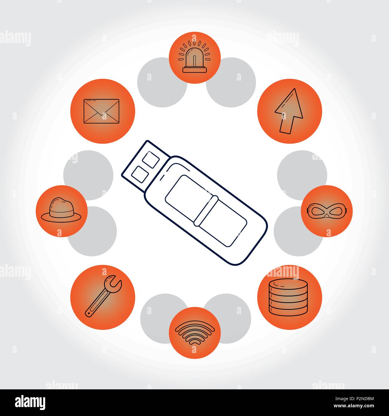 Set of cyber security symbols Stock Vector Image & Art - Alamy