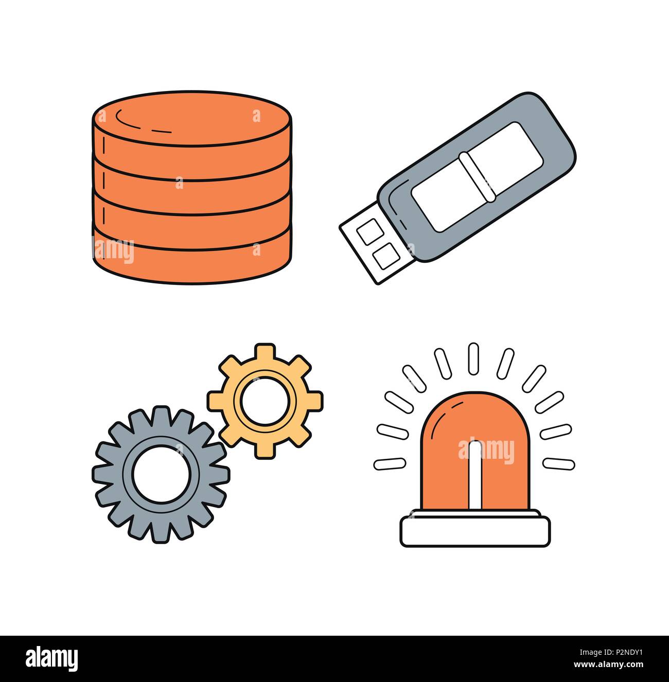Set of cyber security symbols Stock Vector Image & Art - Alamy