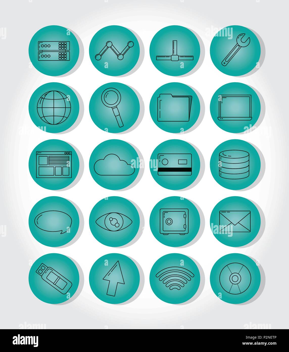 Set of cyber security icons Stock Vector Image & Art - Alamy