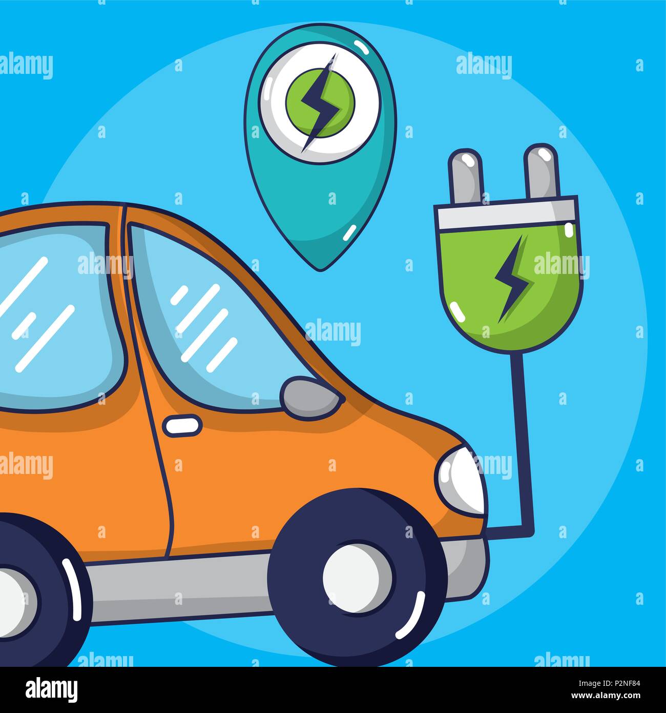 Electric car vehicle Stock Vector Image & Art - Alamy