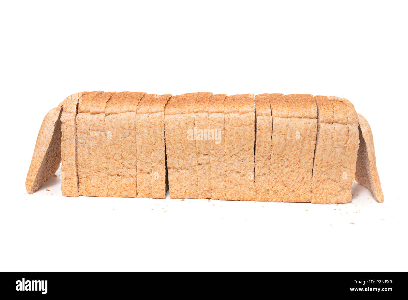 Traditional rectangular loaf of bread on white background Stock Photo ...