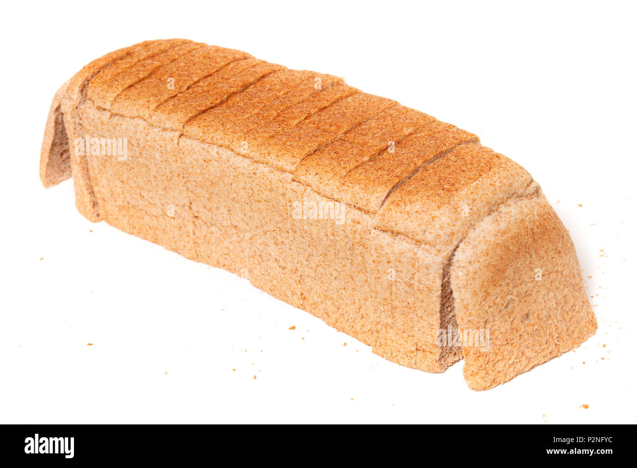 Traditional rectangular loaf of bread on white background Stock Photo ...