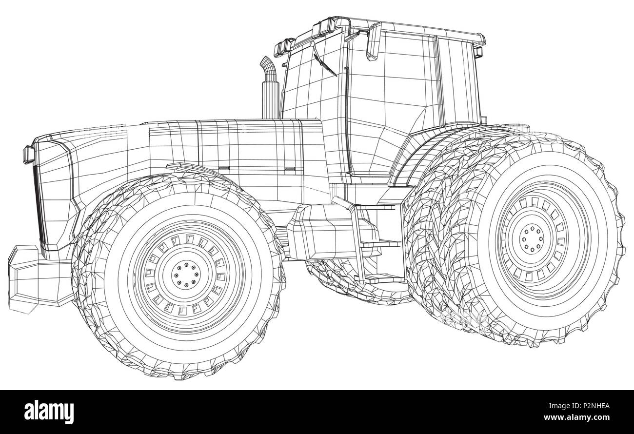 Old working tractor Cut Out Stock Images & Pictures - Alamy