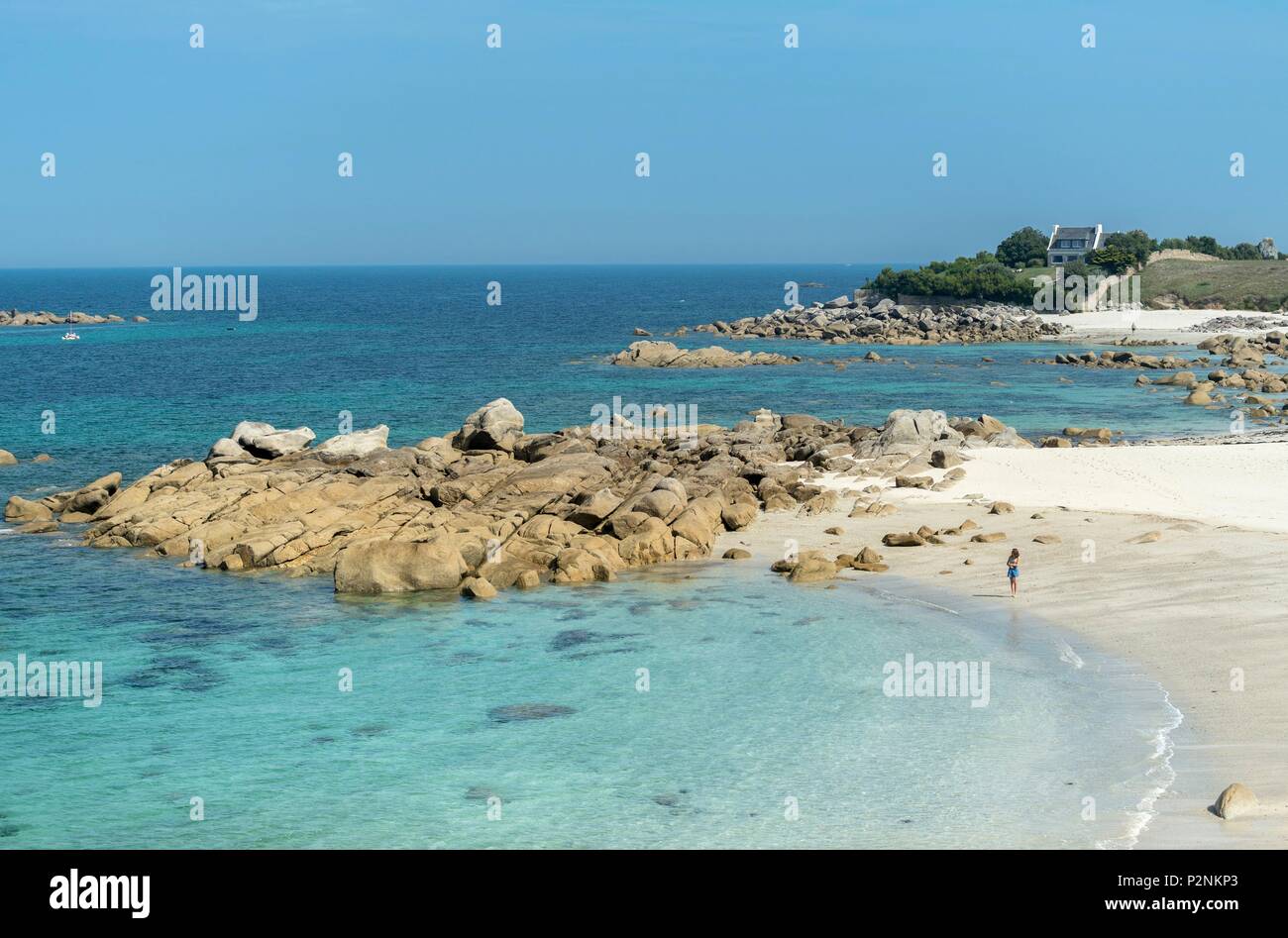France, Finistere, Plouescat, Cam Louis beach Stock Photo - Alamy