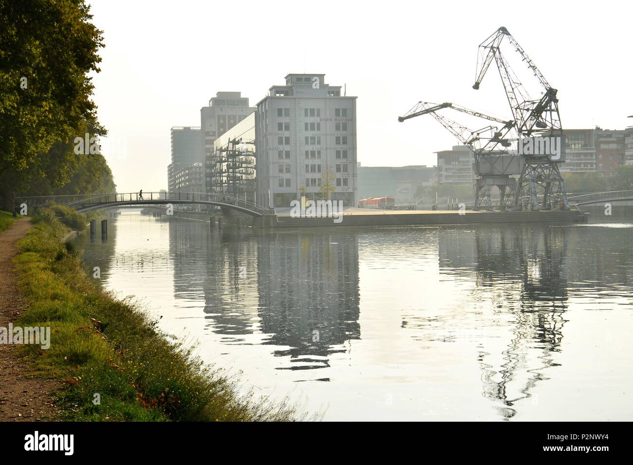 France, Bas Rhin, Strasbourg, development of port du Rhin (Rhine's ...