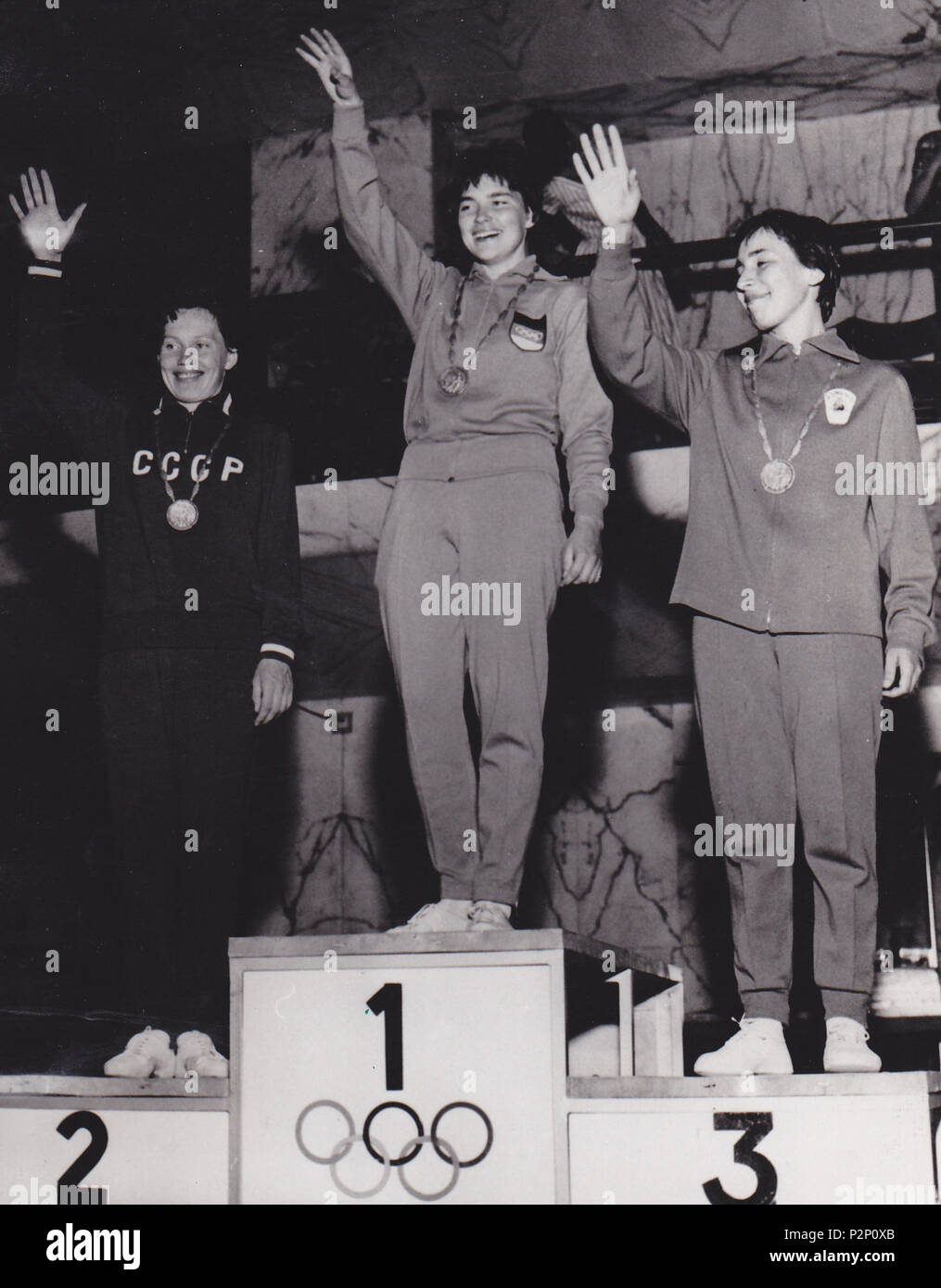 . Valentina Rastvorova, Heidi Schmid, Maria Vicol, 1960 Olympics . 1960 ...