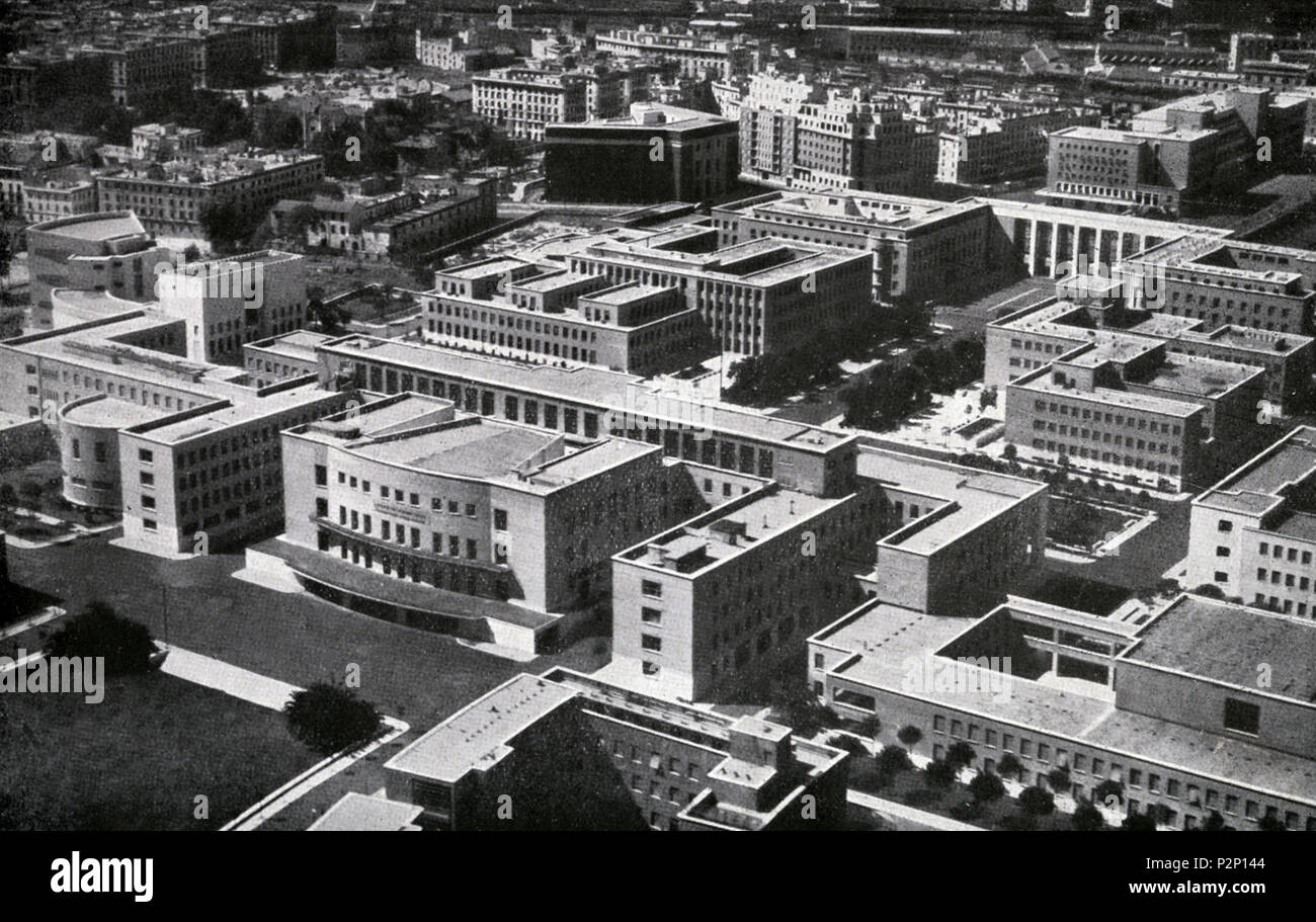 . English: The new campus of the Sapienza University in Rome (1938). 25 ...