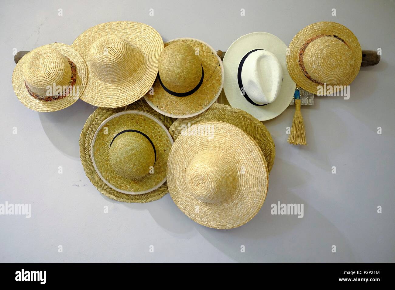 South Africa, Western Cape, Set of Dutch-style hats, a remnant of South ...