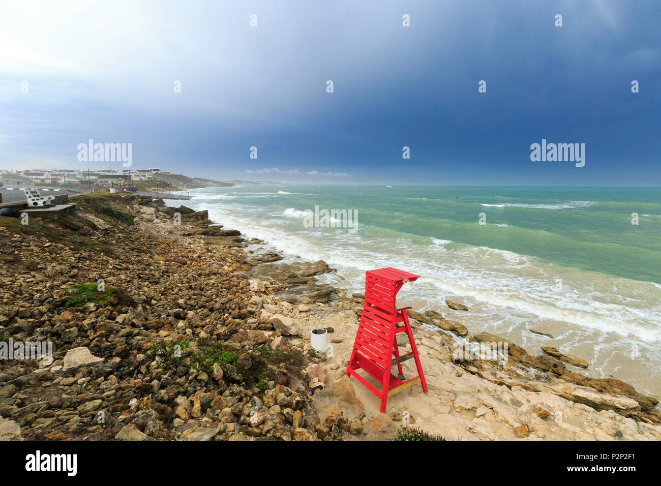 South Africa, Western Cape, Thunderstorm on Arniston Beach Stock Photo ...
