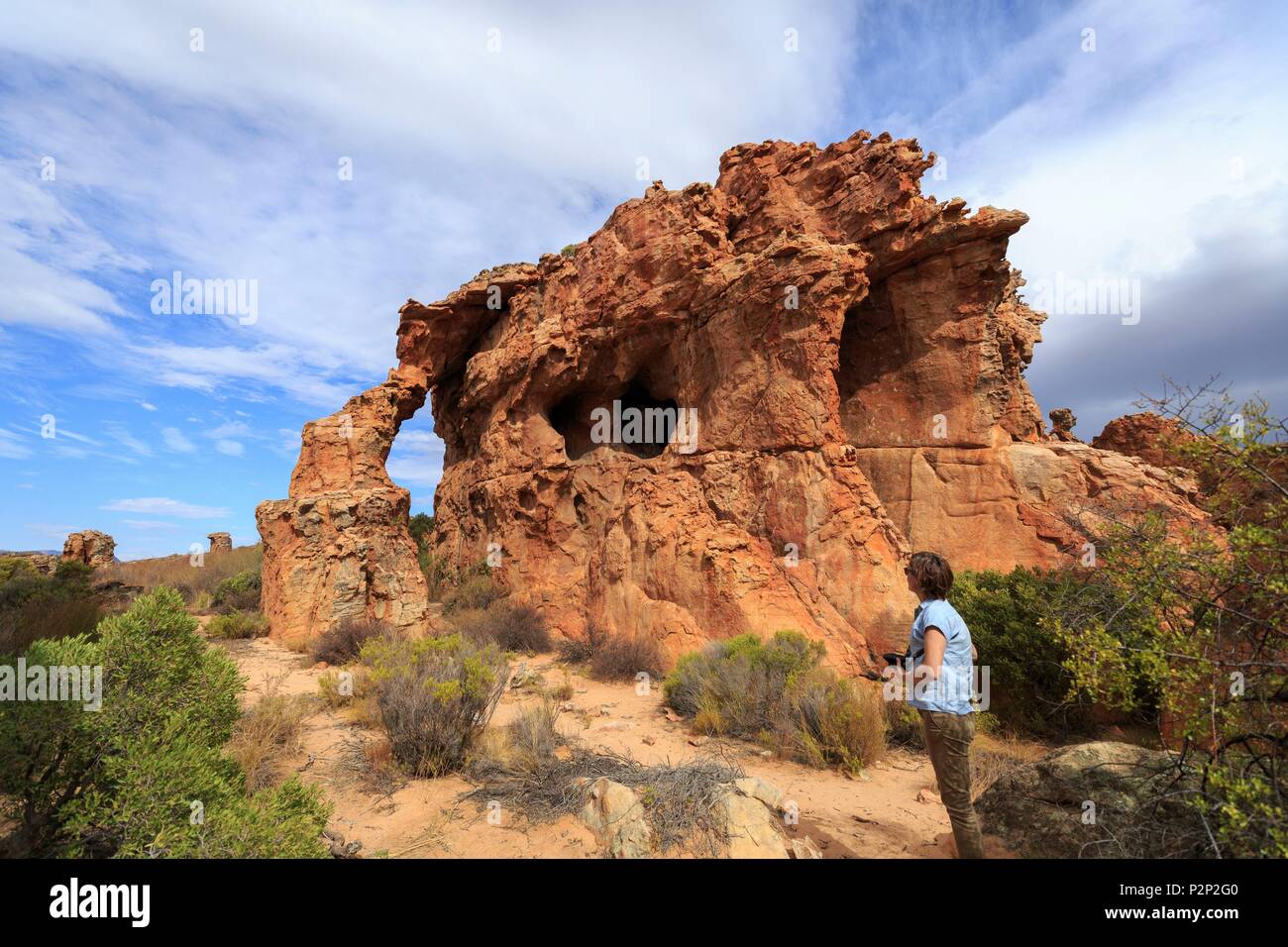 South Africa, Western Cape, Granite rock formation in the heart of the ...