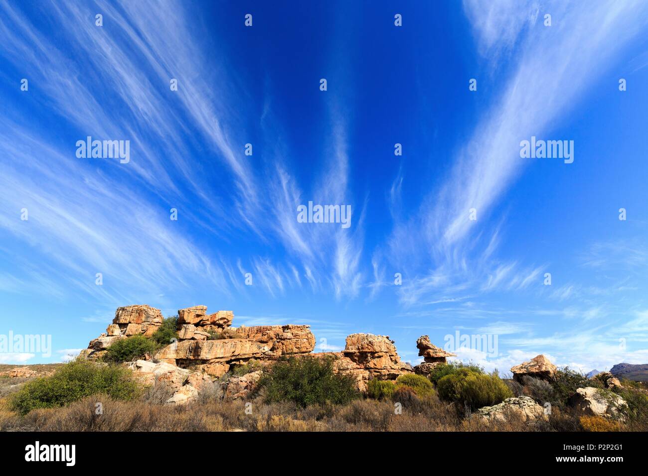 South Africa, Western Cape, Granite rock formation in the heart of the ...