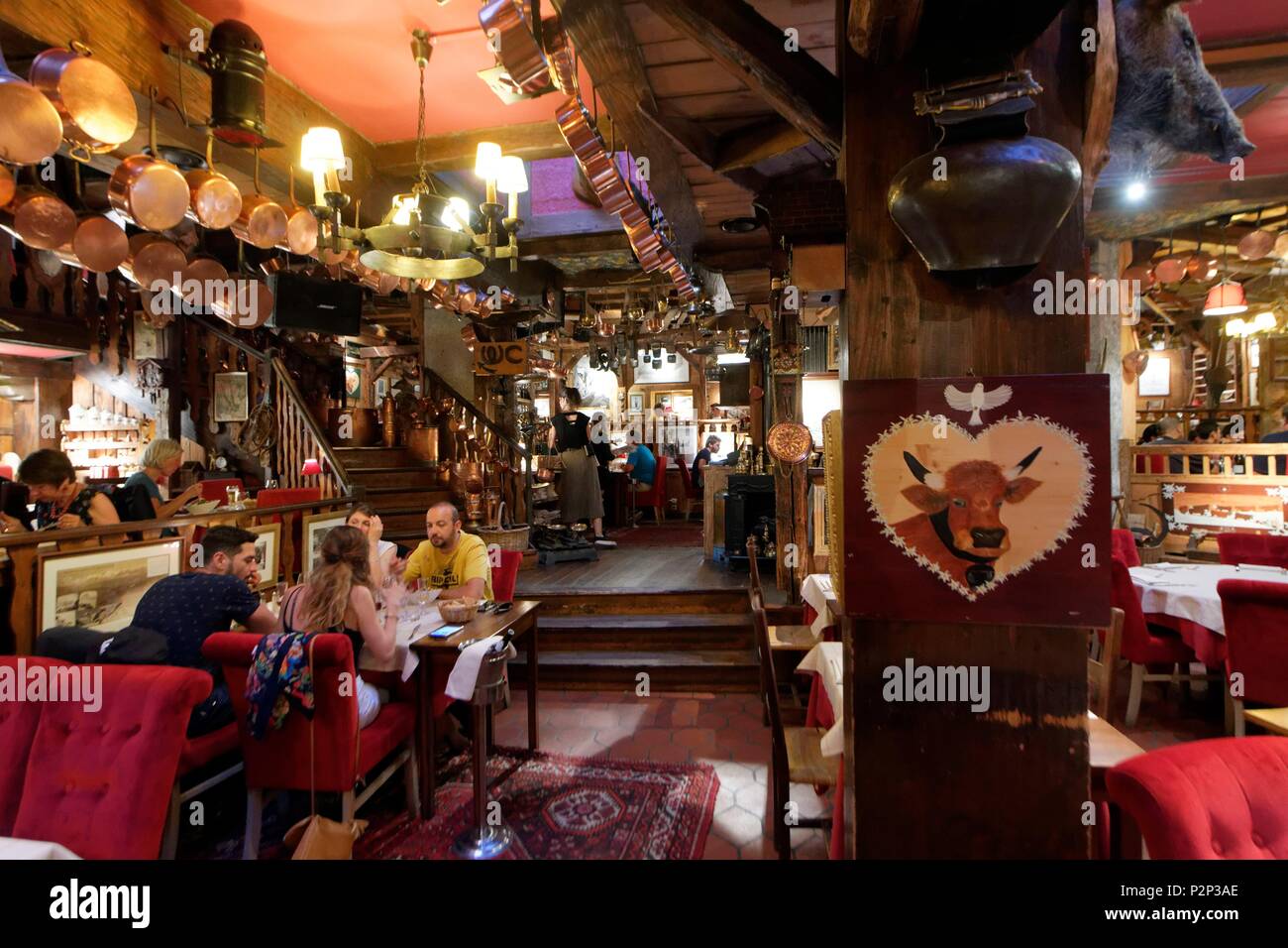 France, Haute Savoie, Chamonix Mont Blanc, Chamonix town, La Caleche ...