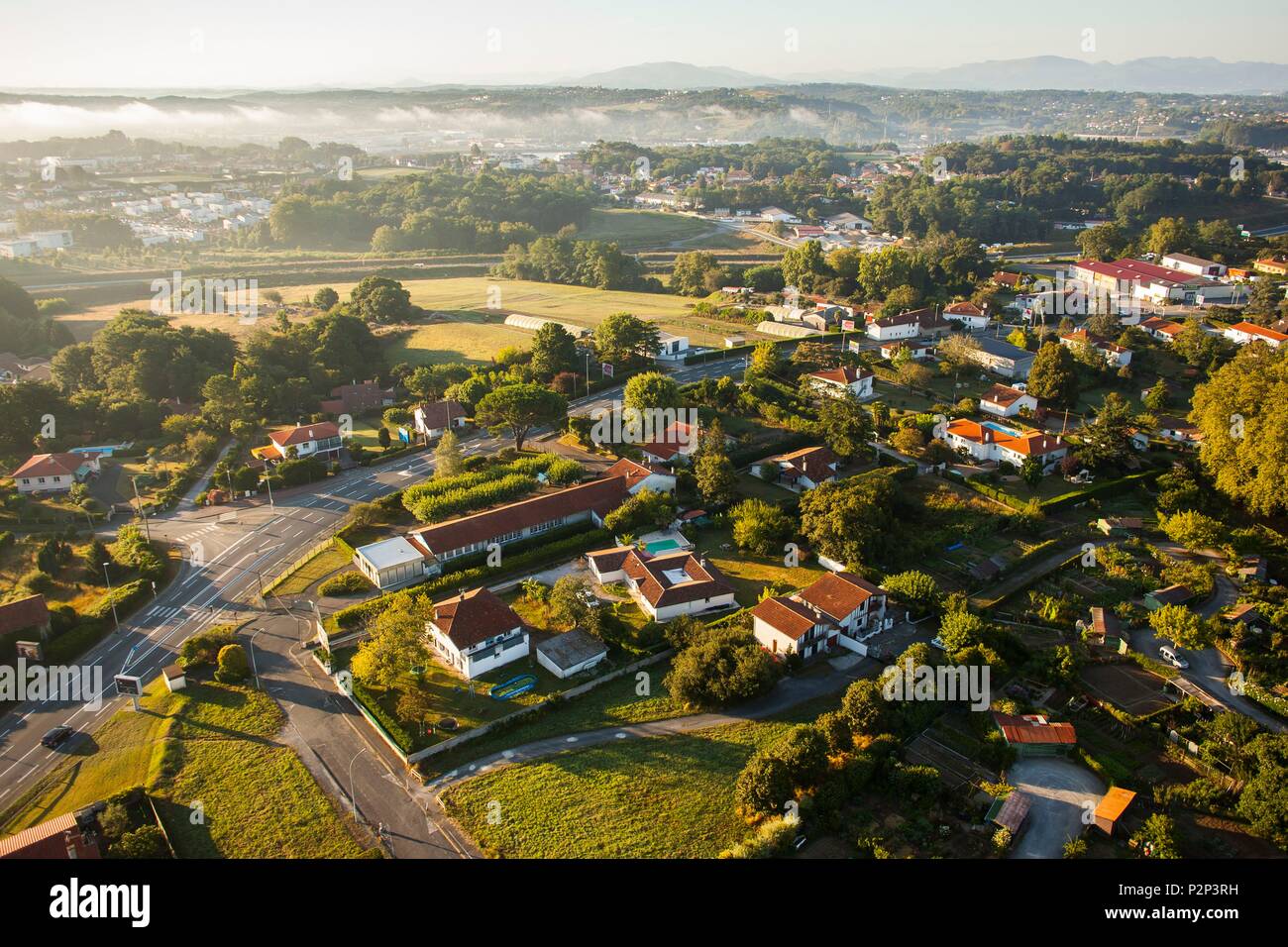 France, Pyrenees Atlantiques, Bask country, Bayonne, aerial photography ...
