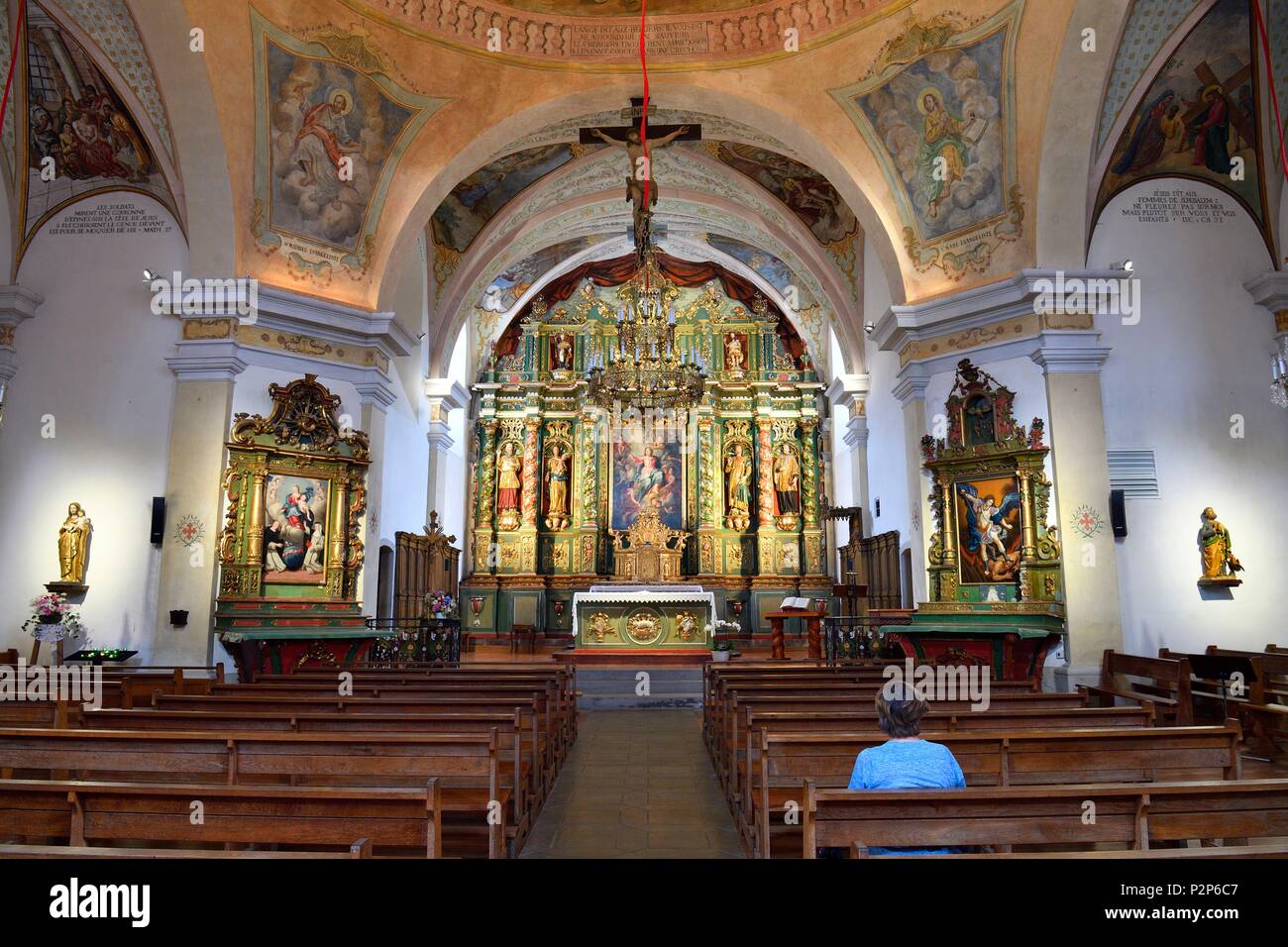 Lady assumption church crucifixion painting hi-res stock photography ...