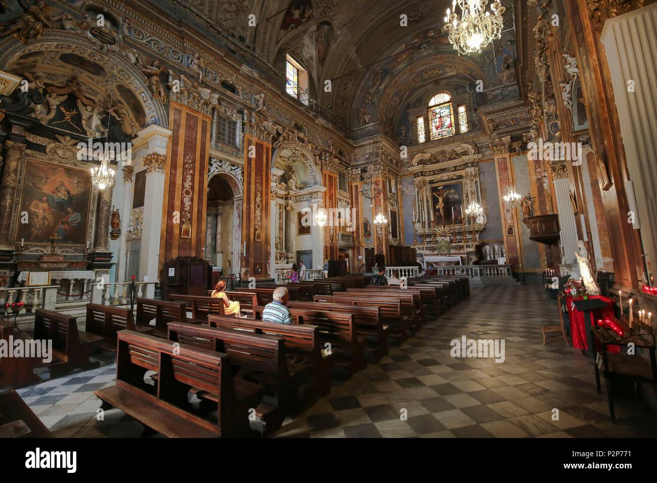 France, Alpes Maritimes, Nice, neighborhood of Old Nice, The church of ...
