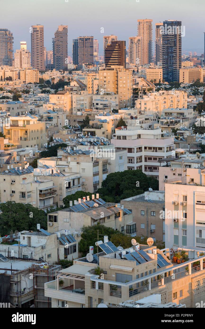 Israel, Tel Aviv, downtown, view of roofs Stock Photo - Alamy