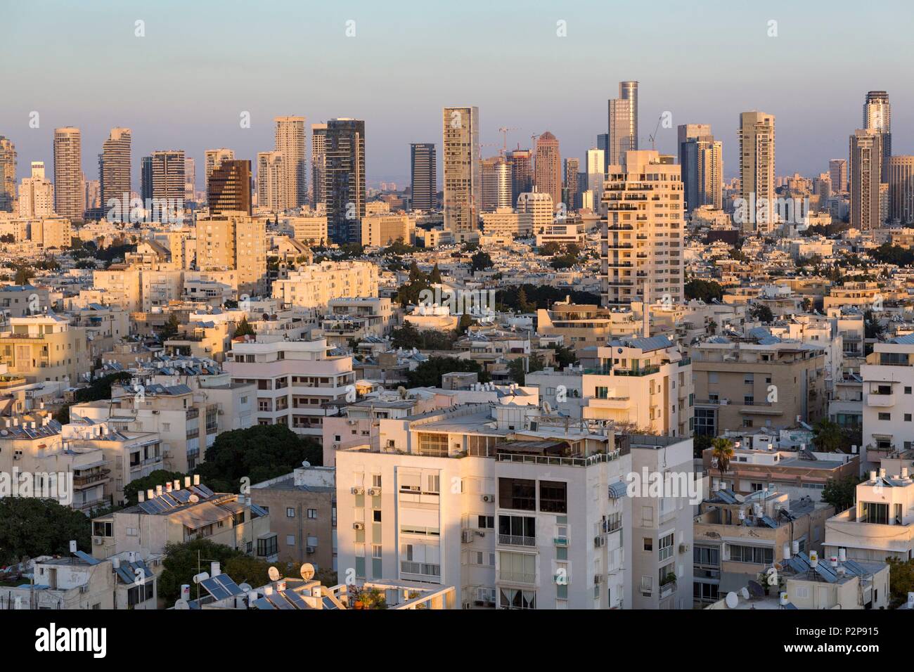 Israel, Tel Aviv, downtown, view of roofs Stock Photo - Alamy