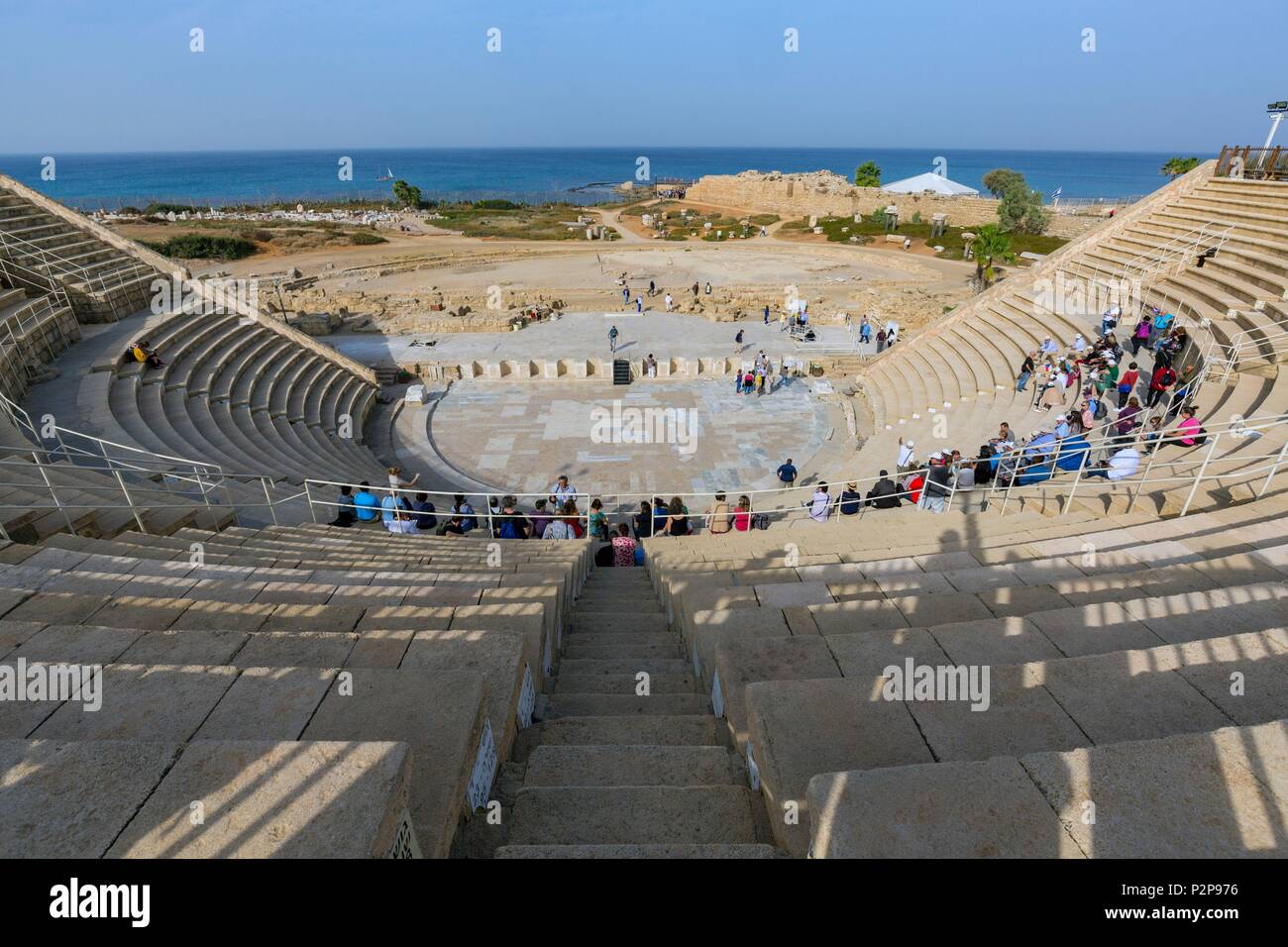 Israel, Caesarea (Caesarea Maritima), ancient city, national park, U ...