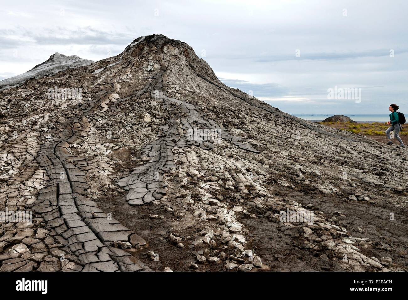 Azerbaijan, Gobustan, Gobustan National Park, Mud volcanoes Stock Photo ...
