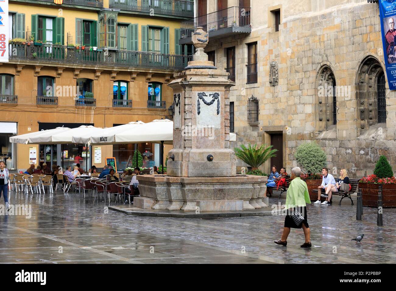 Spain, Basque Country, Bizkaia, Bilbao, place Done Jakue Stock Photo ...
