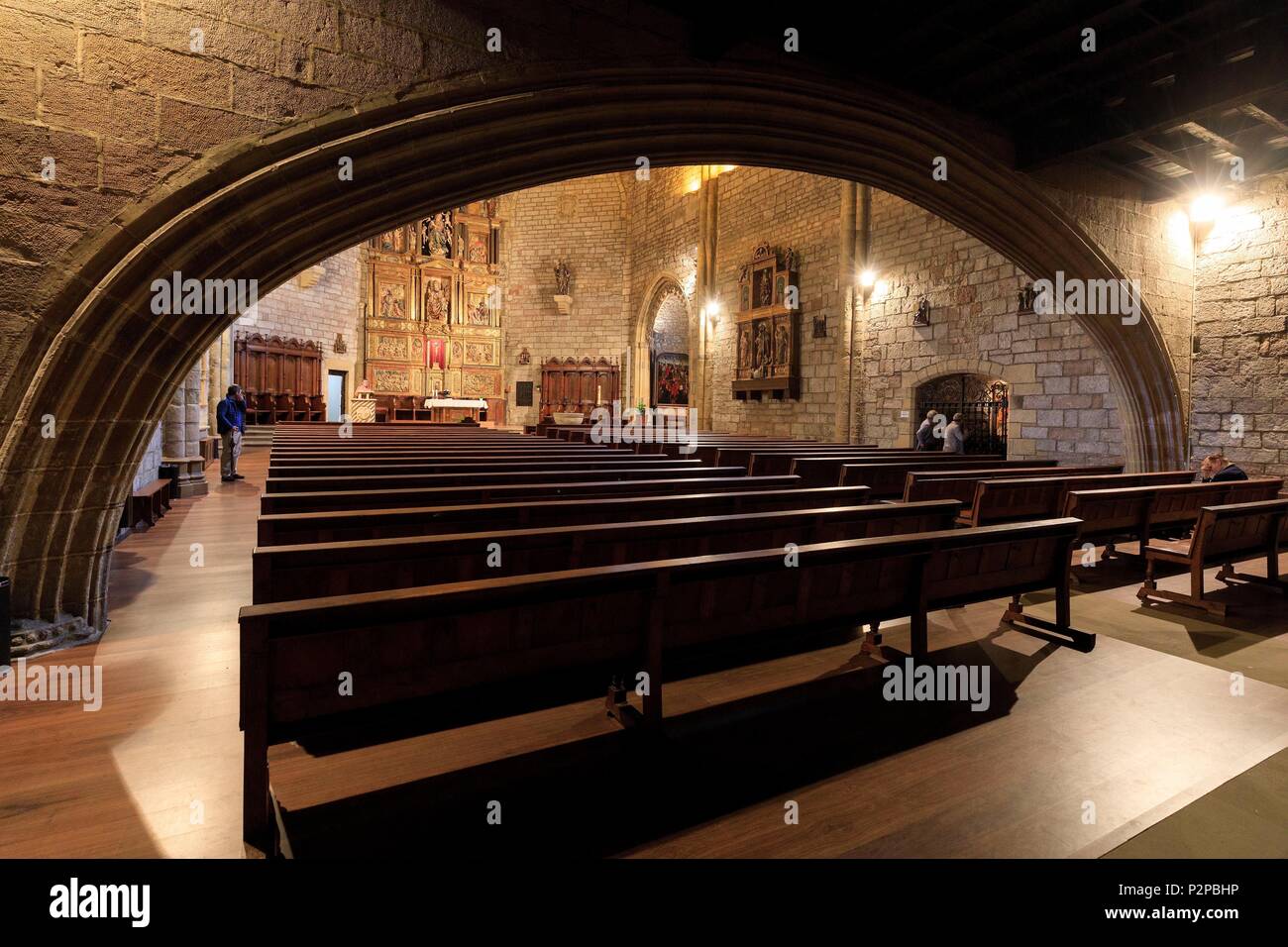 Spain, Basque Country, Guipuscoa, Zumaia, Parish of San Pedro Apóstol ...