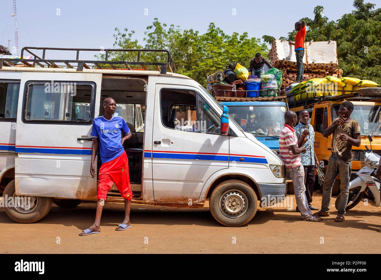 Burkina Faso, Centre region, Ouagadougou, downtown, bush-taxi Stock ...