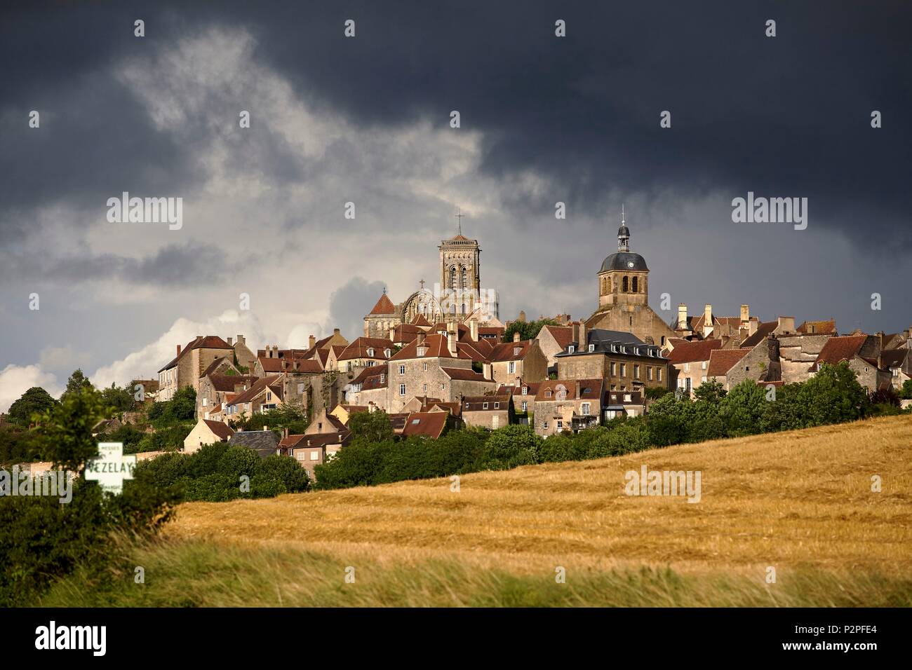 France, Yonne, Regional Natural Park of Morvan, Vezelay, labeled the ...