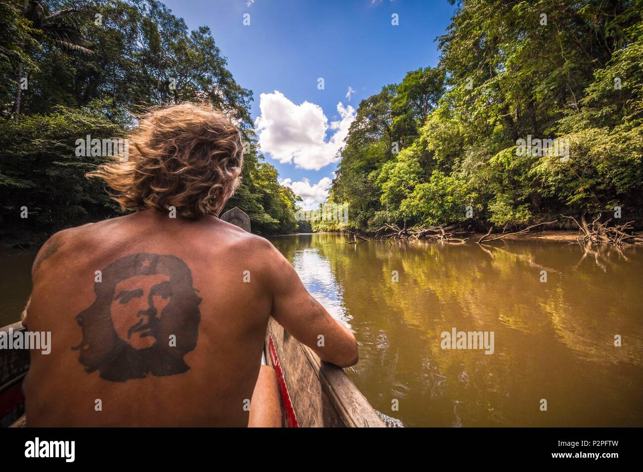 France, French Guiana, Kourou, Camp Canopee, Navigation on the Kourou ...