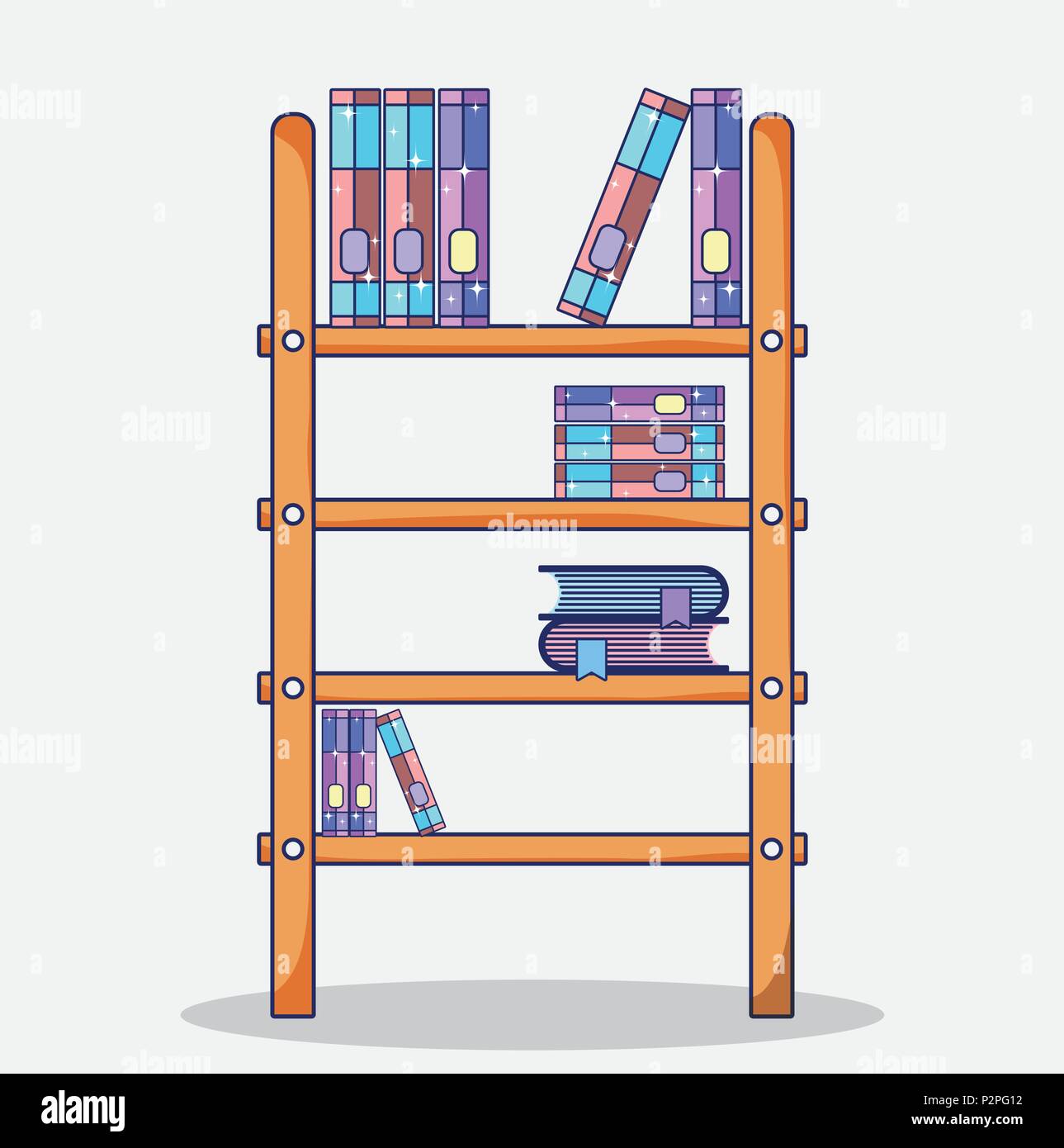 Wooden library cartoon Stock Vector Image & Art - Alamy