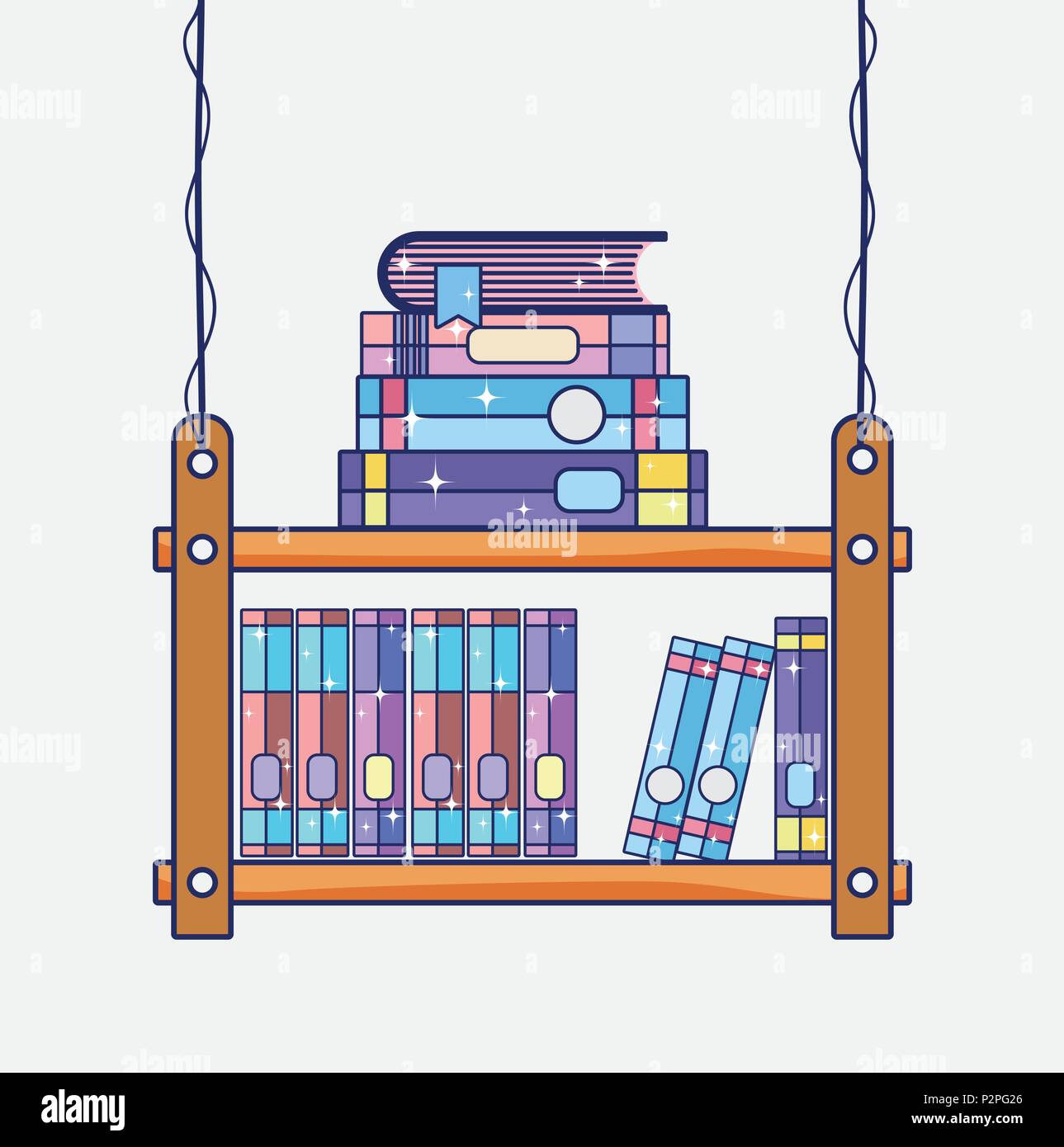 Wooden library cartoon Stock Vector Image & Art - Alamy