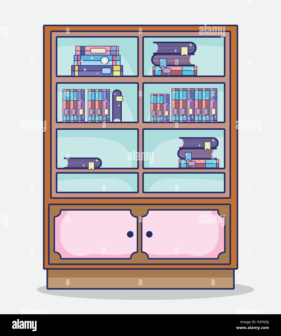 Wooden library cartoon Stock Vector Image & Art - Alamy