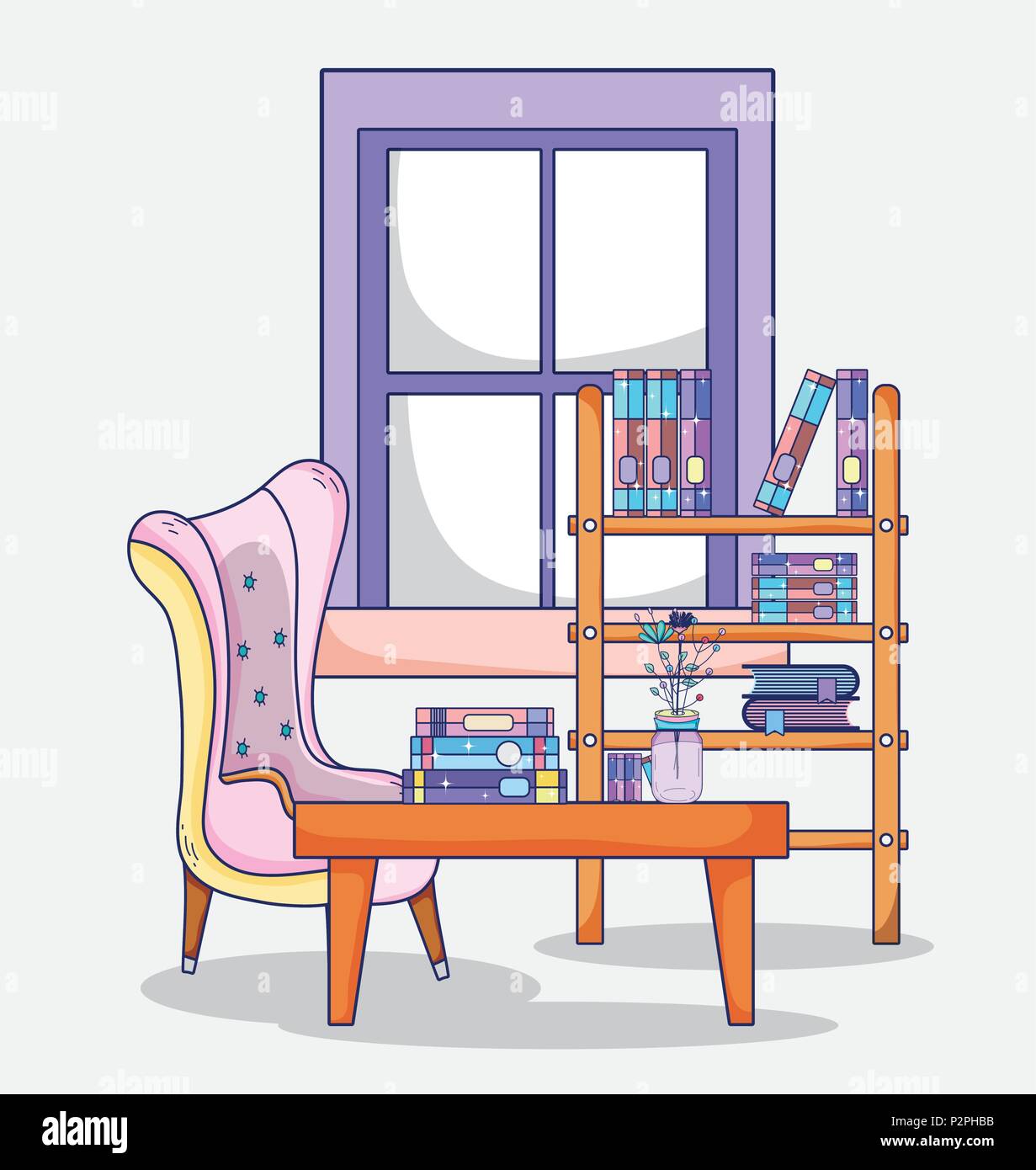 Study room interior Stock Vector Image & Art - Alamy