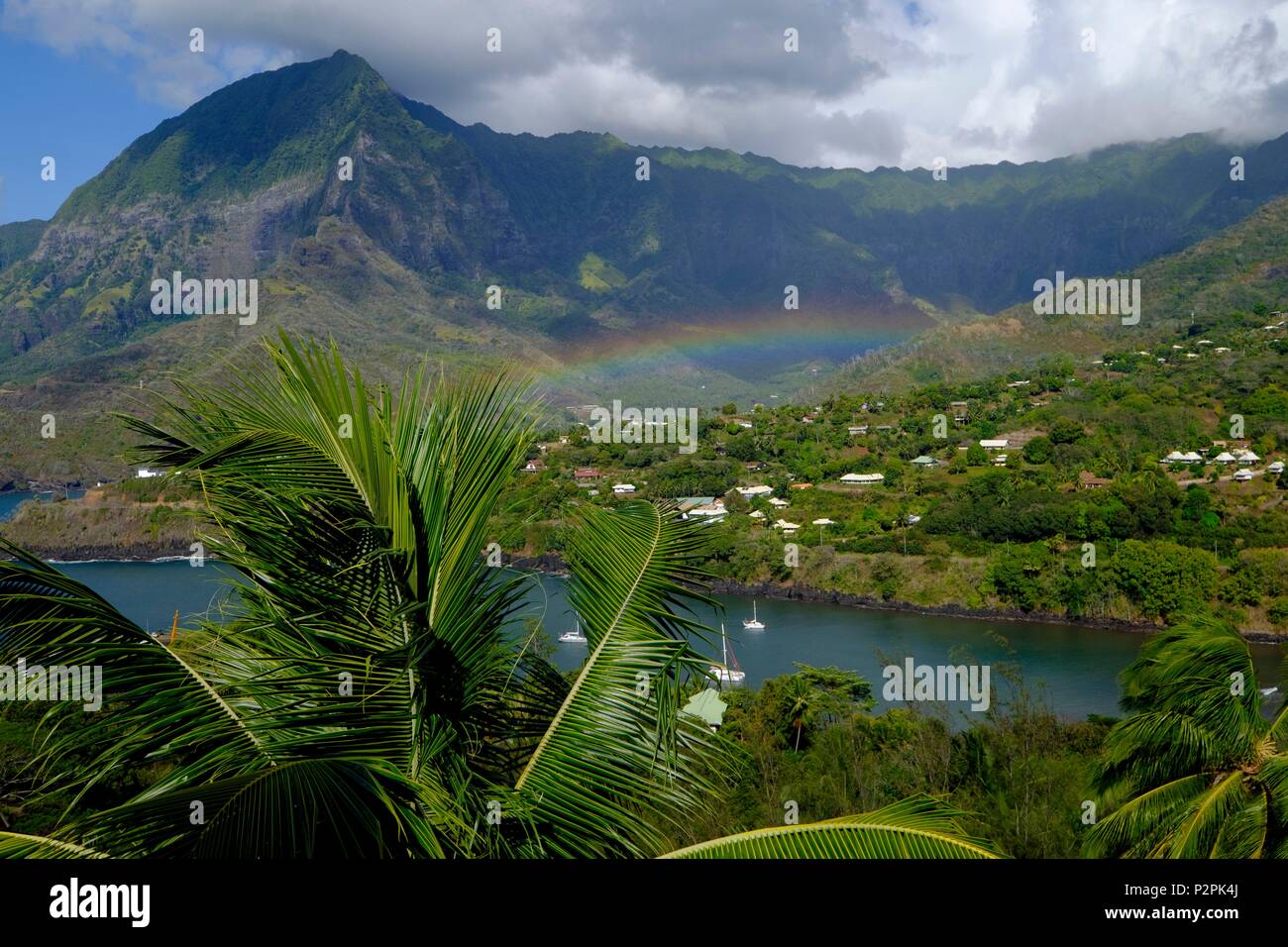 France, French Polynesia, Marquesas Archipelago, Hiva Oa Island, Atuona ...
