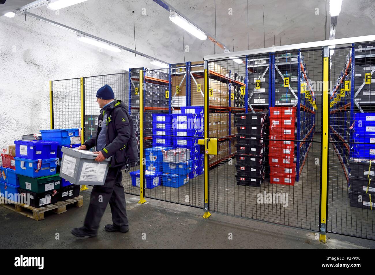 Norway, Svalbard, Spitzbergen, Longyearbyen, Svalbard Global Seed Vault ...
