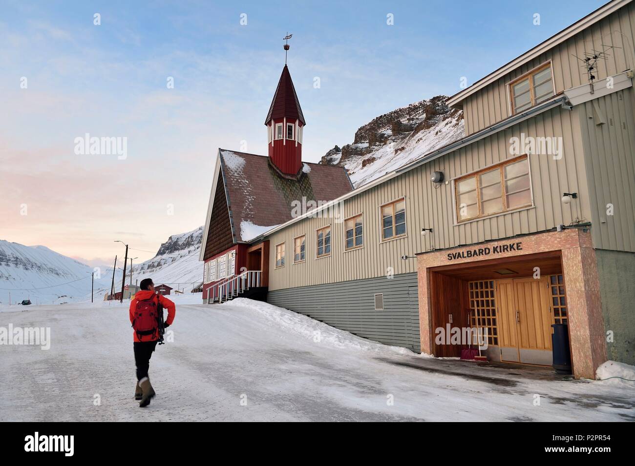 Spitsbergen svalbard longyearbyen church hi-res stock photography and ...