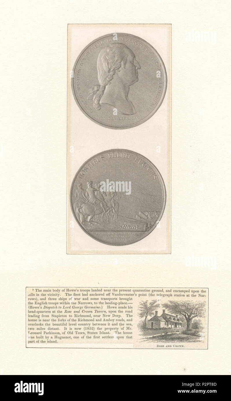 (Recto and verso of coin or medal featuring George Washington); Rose ...