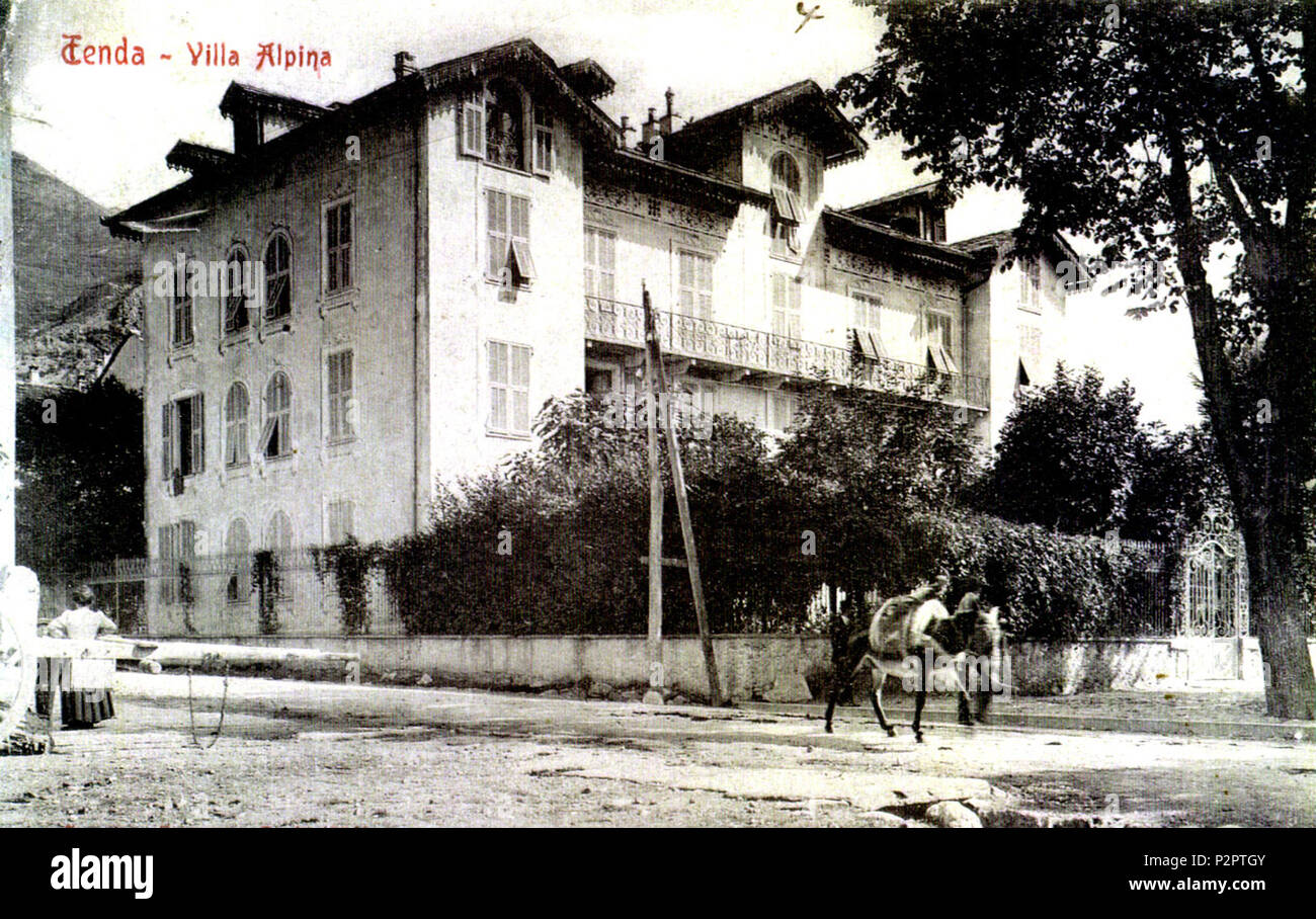 . English: Villa Alpina in Tenda, Italy now Tende, France . 1920s ...